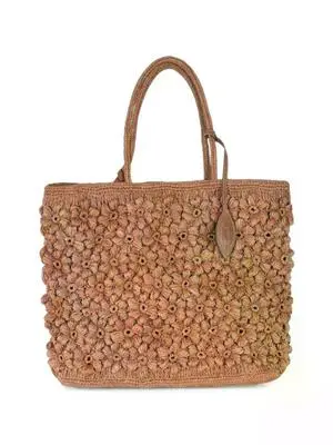 AFAR Floral-appliqué Tote Bag
