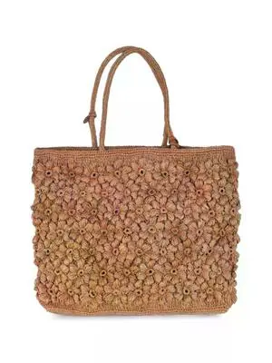 AFAR Floral-appliqué Tote Bag