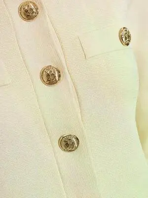 Balmain Shoulder-pad Button-up Cardigan