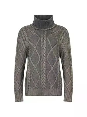 Herno Cable-knit Roll-neck Sweater
