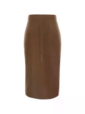 Max Mara Zucca Ribbed-knit Midi Skirt