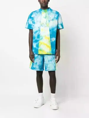 Palm Angels Tie Dye-print Cotton Track Shorts