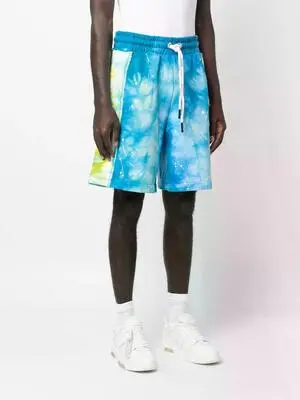 Palm Angels Tie Dye-print Cotton Track Shorts