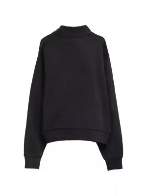 Moncler Logo-patch Quarter-zip Sweatshirt - Black