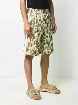 Palm Angels Logo Camouflage-print Shorts