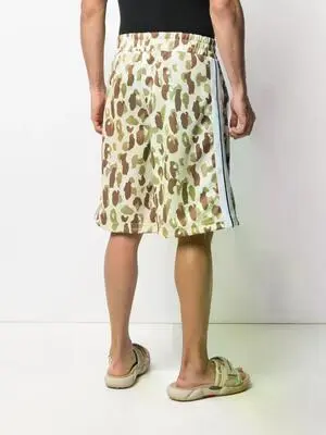 Palm Angels Logo Camouflage-print Shorts