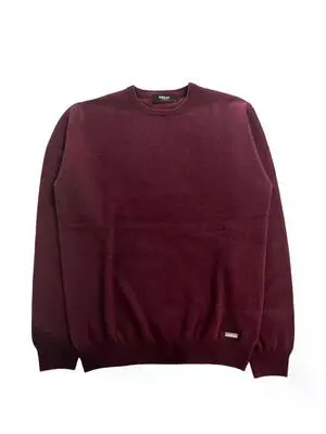 BALDININI Logo-plaque Crew-neck Sweater - Red