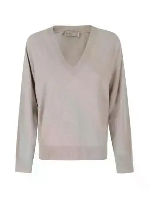 Herno Sequin-embellished V-neck Sweater