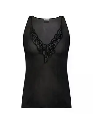 Balmain Knit Vest Top With Lace
