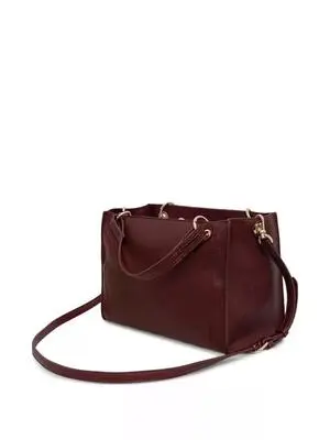 TWINSET Logo-detail Grained-effect Tote Bag