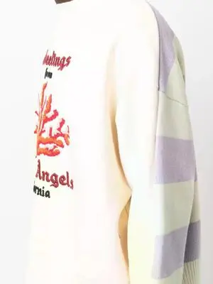 Palm Angels Coral Mix Knit Sweatshirt