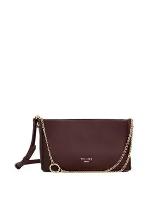 TWINSET Logo-plaque Chain-link Shoulder Bag - Red