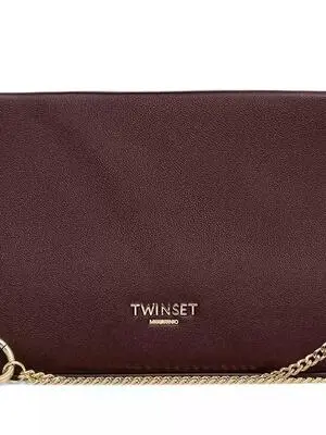 TWINSET Logo-plaque Chain-link Shoulder Bag - Red