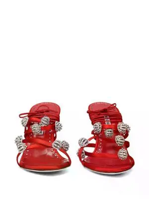 Manolo Blahnik Crystal-embellished Satin Sandals