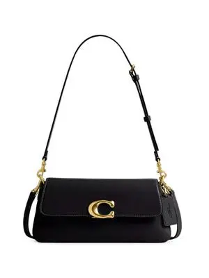 COACH Jet Leather Shoulder Bag - Black