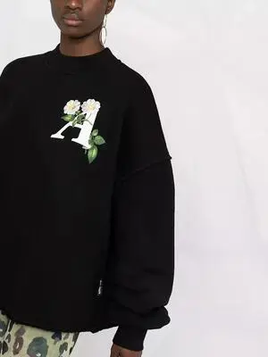Palm Angels Daisy Logo Cotton Sweatshirt