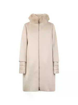 Herno Fur-trim Quilted-cuff Jacket - Neutrals