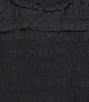DÔEN Organic Cotton Shirred Mallory Midi Dress