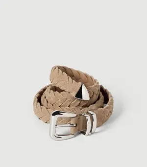 Brunello Cucinelli Leather Braided Belt