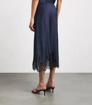 Paige Satin Kelso Midi Skirt