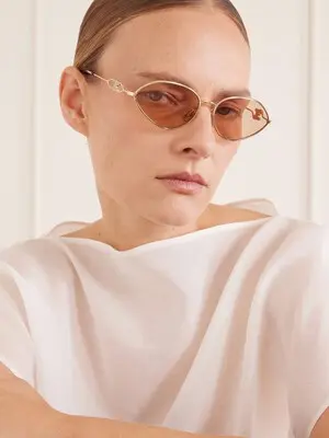 Celine Wire 01 Oval-frame -tone Sunglasses