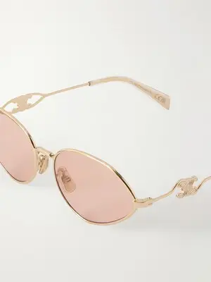 Celine Wire 01 Oval-frame -tone Sunglasses