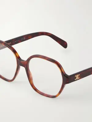 Celine Triomphe Mini Round-frame Acetate Glasses