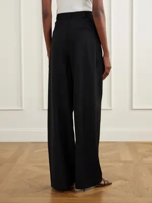 LIBEROWE Mika Pleated Wool Straight-leg Pants