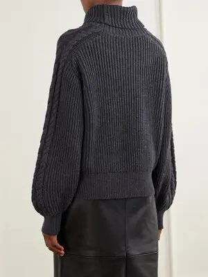 JOSEPH Alodina Ribbed Wool Turtleneck Sweater