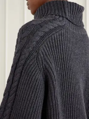 JOSEPH Alodina Ribbed Wool Turtleneck Sweater