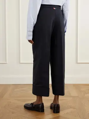 Thom Browne Virgin Wool-twill Straight-leg Cropped Pants