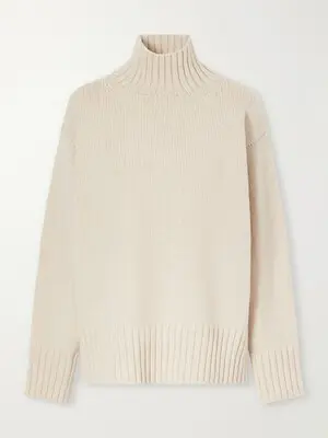 RÓHE Wool And Cashmere-blend Turtleneck Sweater - Neutrals