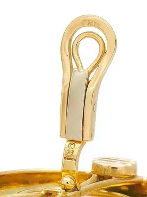 Elizabeth Gage Citrine And Enamel Earrings