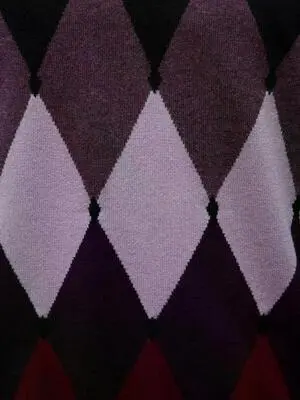 BALLANTYNE Argyle V-neck Sweater