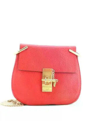 Chloé Drew Leather Mini Crossbody Bag - Red