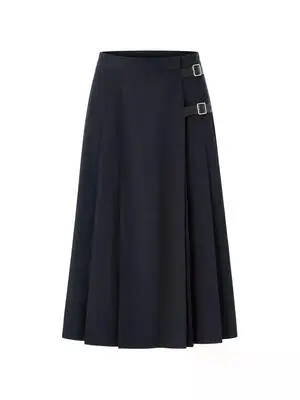 Barbour Buckle-fastening Pleated Skirt - Blue