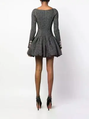 Moschino Crystal-embellished Textured Minidress