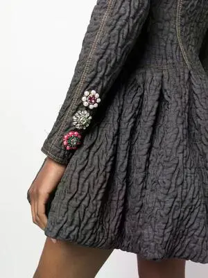 Moschino Crystal-embellished Textured Minidress