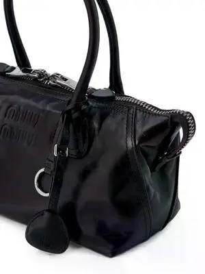 Miu Miu Embossed-logo Leather Tote Bag