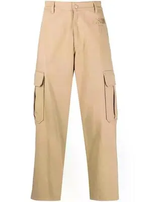 Moschino Cargo-pocket Wide-leg Trousers - Neutrals