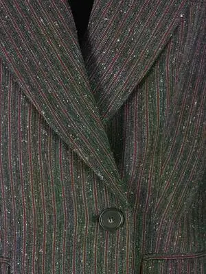 Erika Cavallini Pinstripe Peak-lapel Blazer