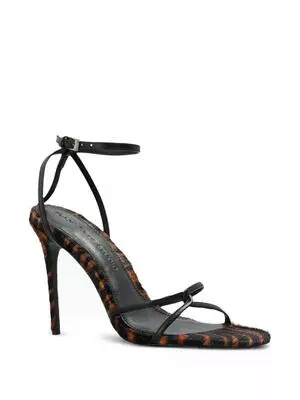 BLACK SUEDE STUDIO Miley Tiger-print Leather Sandals
