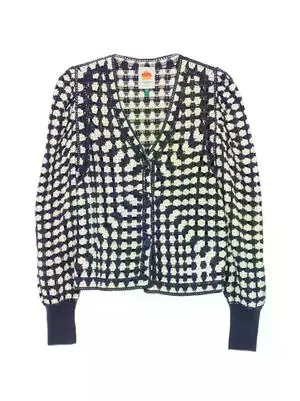 Farm Rio Crochet-knit Buttoned Cardigan
