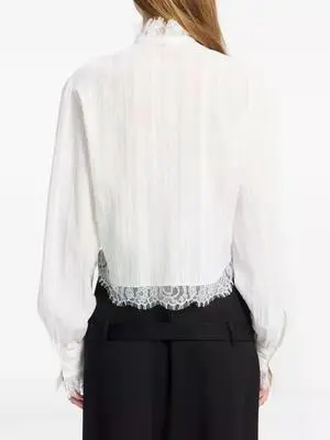 ANN DEMEULEMEESTER Lace-trim Ruffled Blouse