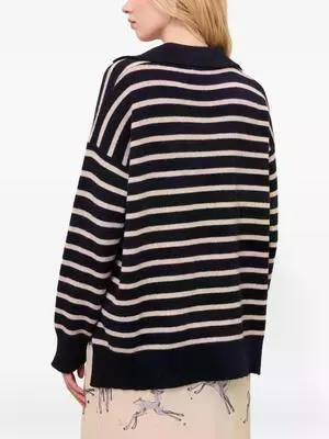 OTTOD'AME Striped Polo-collar Knit
