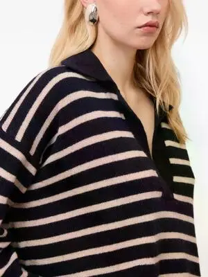 OTTOD'AME Striped Polo-collar Knit