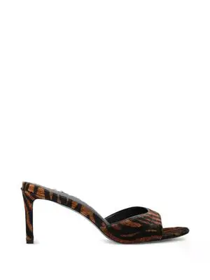 BLACK SUEDE STUDIO Freddie Tiger-print Leather Sandals