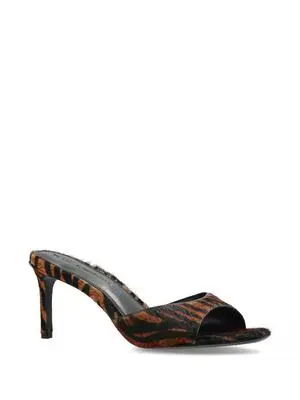 BLACK SUEDE STUDIO Freddie Tiger-print Leather Sandals