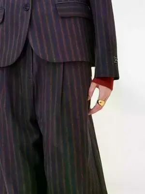 OTTOD'AME Pinstripe Pleated Trousers