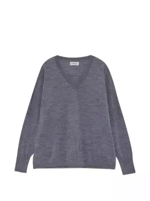 OTTOD'AME V-neck Drop-shoulder Knit - Grey